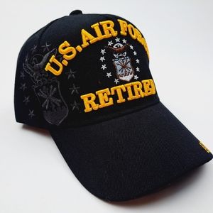 Us Air Force | Accessories | Us Air Force Retired Baseball Cap Black ...